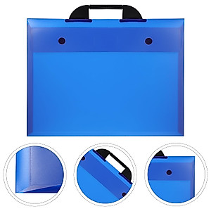 OATIPHO Filer Folders, File Organizer 18.5X14 Portfolio A3 Plastic Transparent Oxford Cloth Edge Waterproof Expansion Envelopes, Letter Booklet Expanding File for Office School Travel Art Music Use