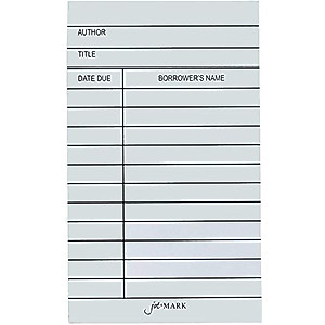 Jot & Mark Library Due Date Note Cards | Checkout Catalog Book Cards (100 cards per pack)