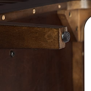 Crosley Furniture Asher Media Console and Record Player Stand with Storage for Vinyl Records, Dark Brown