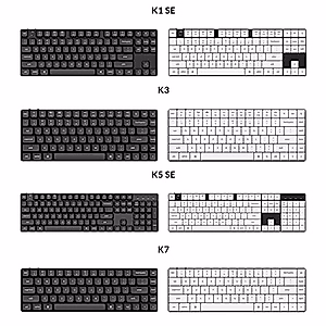 Keychron Low-Profile Double Shot PBT Keycap Set - White