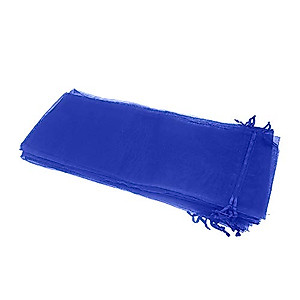 Bezall 20Pcs Organza Wine Gift Bags with Drawstrings, Mesh Wine Bottle Covers for Christmas, Wedding, Birthday, Wine Tasting, Housewarming (Royal Blue)