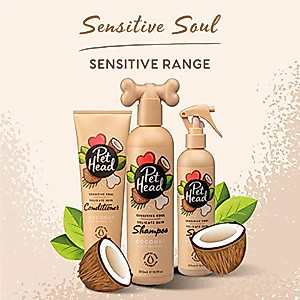 PET Head Dog Conditioner 250ml, Sensitive Soul, Coconut Scent, Conditioner for Dogs with Sensitive Skin, Professional Grooming, Vegan, Hypoallergenic, Natural, ph-Neutral, Gentle Formula for Puppies