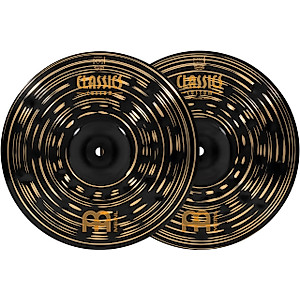 Meinl Cymbals Classics Custom Dark 13" Hihat Cymbals for Drum Set, Pair — Made in Germany — B12 Bronze, 2-Year Warranty (CC13DAH)