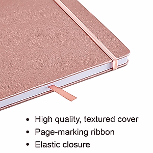 2024 Planner - Weekly Planner with Monthly Pages, 5.6" x 8.2", Vegan Leather Hardcover, Elastic Band and Pen Holder, Rose