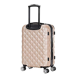 Kenneth Cole Reaction Diamond Tower Collection Lightweight Hardside Expandable 8-Wheel Spinner Travel Luggage, Rose Champagne, 20-Inch Carry On