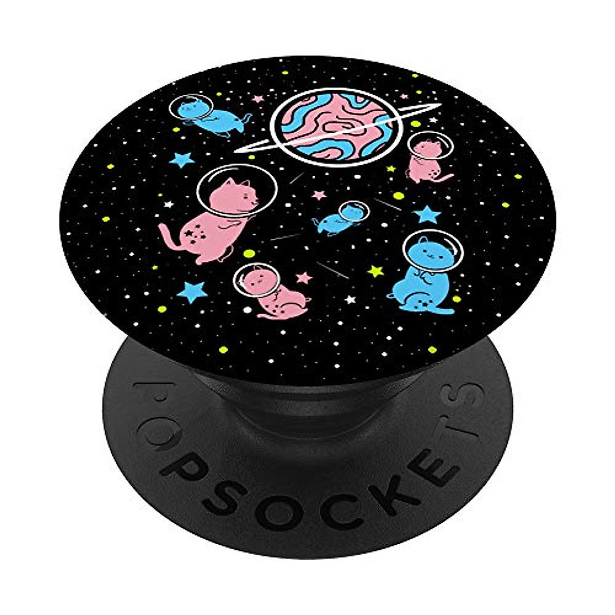 Transgender Cat In Space Transgender Pride PopSockets Swappable PopGrip