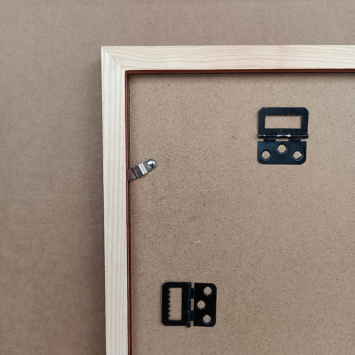 ZXT-parts 8x12 Picture Frame Red. Solid Wood, 2 Acrylic Panels (not Glass), 1 Piece of Copper Paper (Black and White), can Display Works of Art, Photos, etc. Wall hanging.1 Pack.