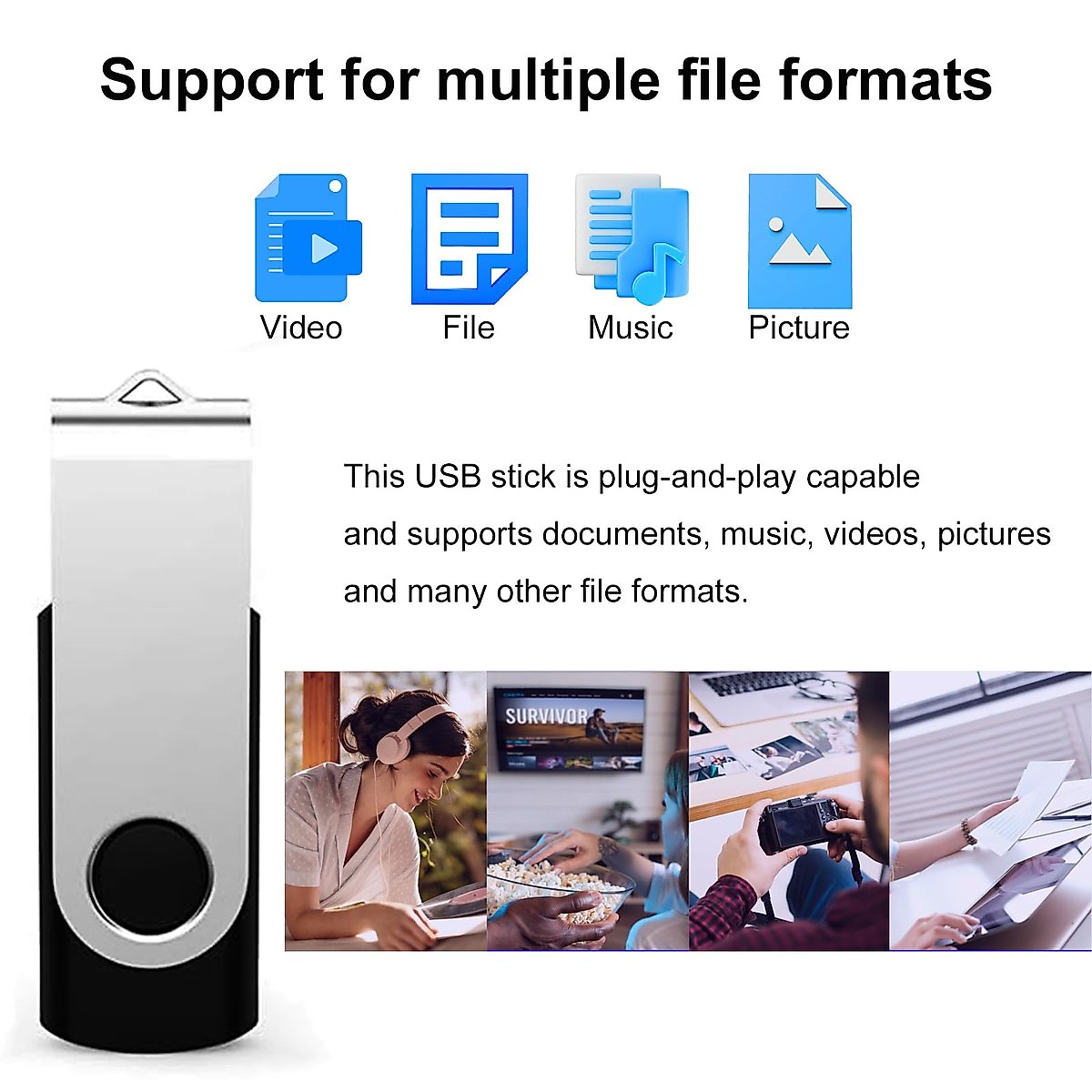 2GB USB Flash Drives 10 Pack 2 GB Thumb Drive TATMOHIK 2.0 USB Drives Bulk 2GB Swivel Design Flash Drive Pack with LED Indicator 2 Gig Jump Drive Pack, USB Stick, Memory Stick, Pen Drive, Mixed Color