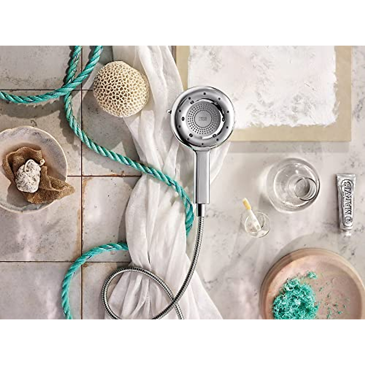 Moen N400H0CH Quattro Handheld Four Unique Shower Experiences and Magnetix Dock, Chrome