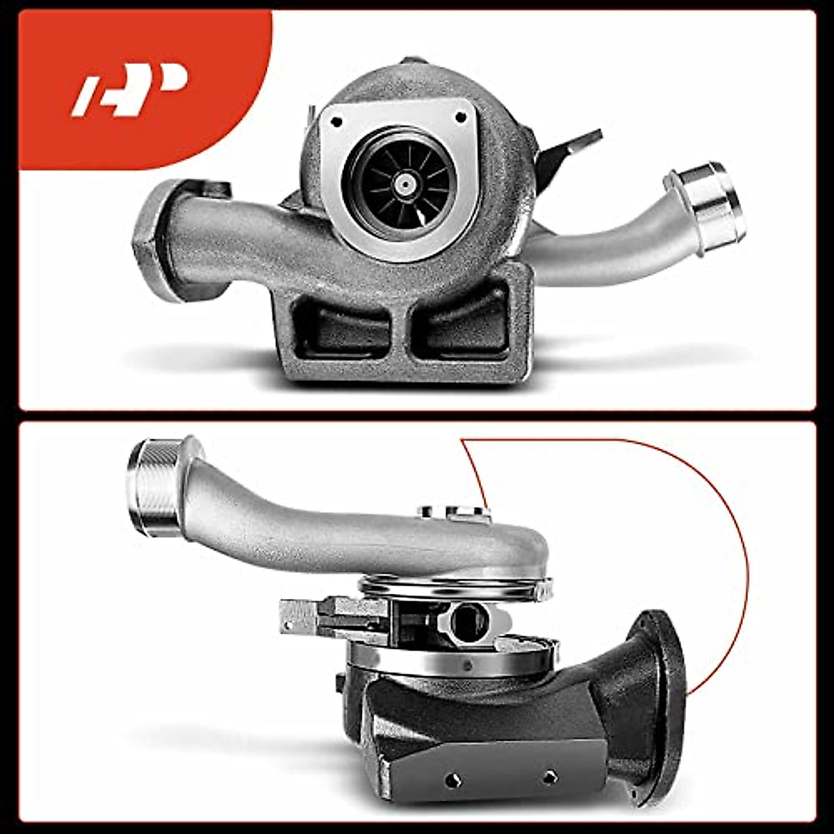 A-Premium Complete Turbo Turbocharger Kit, with Gasket, Compatible with Ford F-250/250/350/450/550 Super Duty 2008-2010, 6.4L, Replace# 1848300C92, 1848300C93
