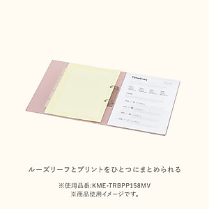 Kokuyo Me 2-Ring Loose Leaf Binder, B5, Up to 100 Sheets, Fragile Mint, Japan Import (KME-TRBPP358LG)