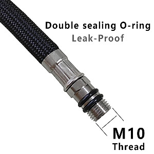 2 Pieces Quick Connect Water Supply Hose, 20-inch Widespread Bathroom Faucet Replacement Fast Lock Pipe Lines