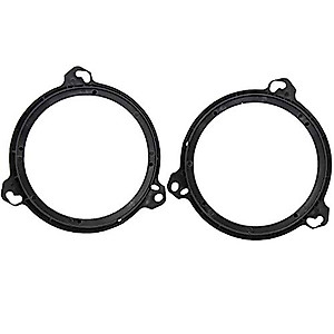 RED WOLF Car Door Speaker Wiring Harness Connector Plug w/Speaker Adapter Spacer Rings 6.5 Inch Nissan 2004-2019 Model 2 Pair