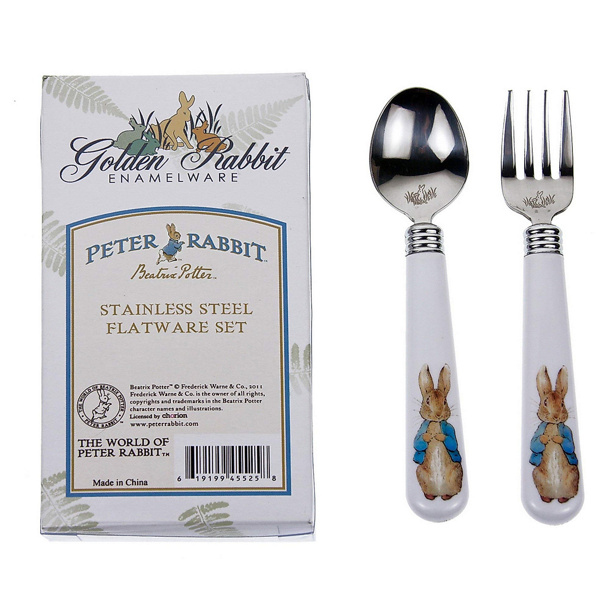 Golden Rabbit Enamelware - Flatware 2-piece Gift Set (Peter Rabbit)
