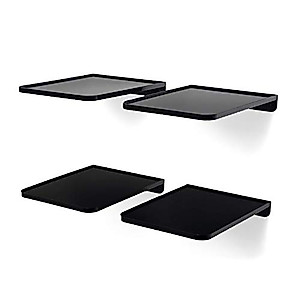 Boxy Concepts Hat Rack for Wall - Pack of 4 Premium Hat Organizer for Baseball Caps - Hat Storage, Hat Holder, & Hanger Your Ball Caps - Plastic Wall Mountable Display Shelf with 3M Foam Adhesive Tape