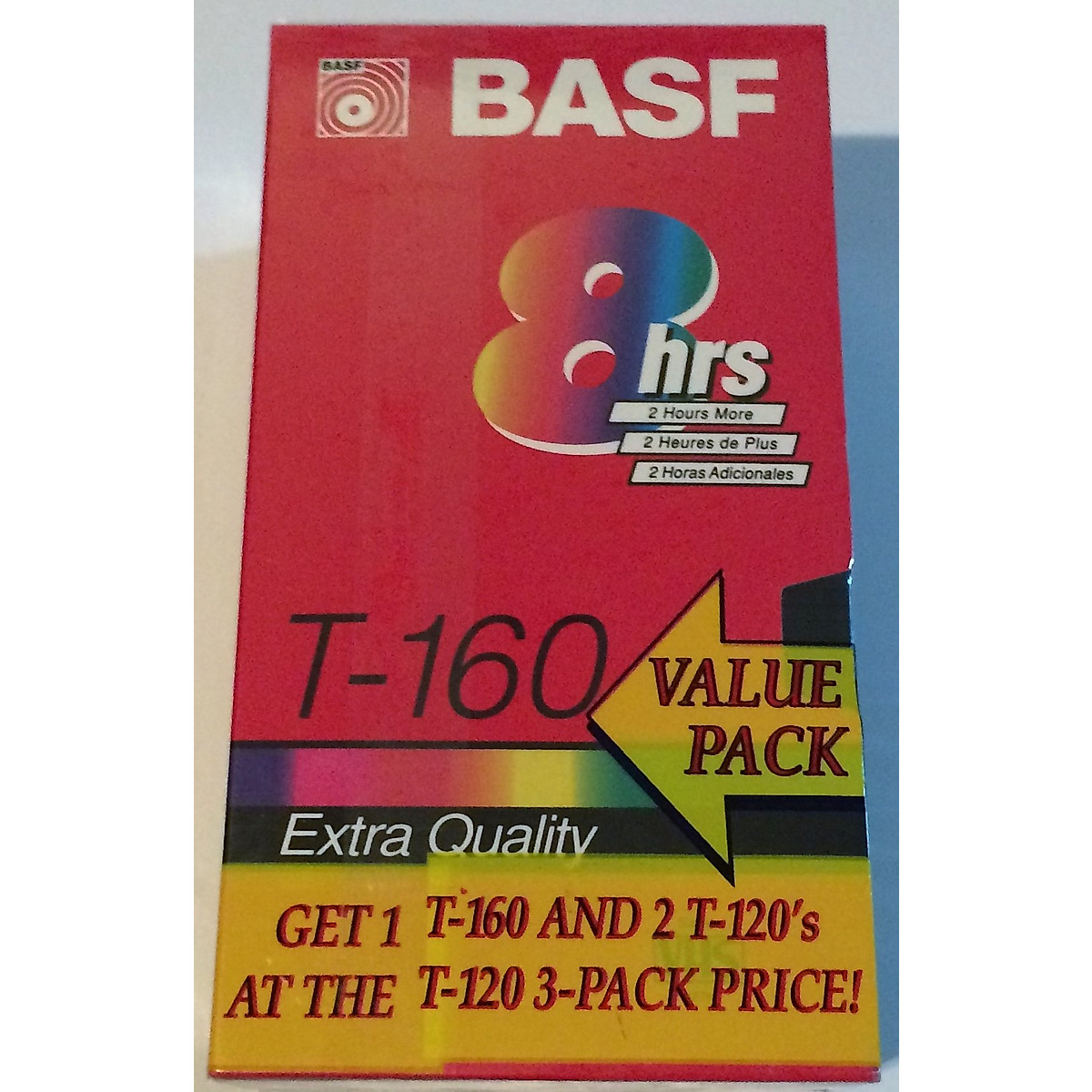 BASF VHS 3 Pack Value Pack T-120 & T-160