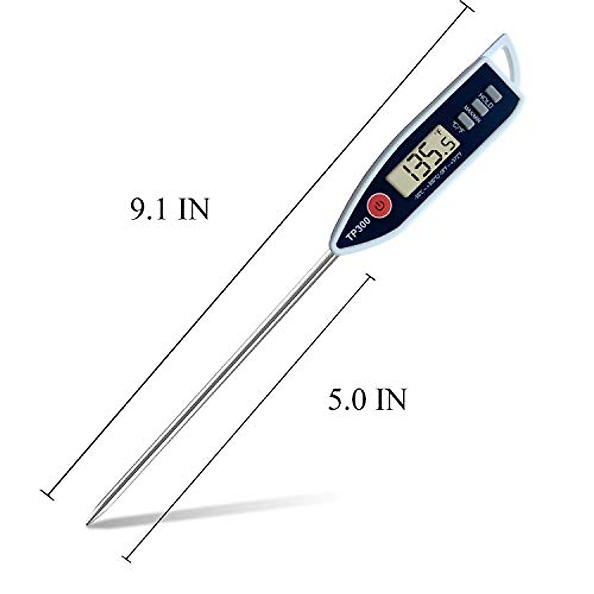 Meat Food Thermometer, Digital Candy Candle Thermometer, Cooking Kitchen BBQ Grill Thermometer, Probe Instant Read Thermometer for Liquids Pork Milk Deep Fry Roast Baking Candle Temperature
