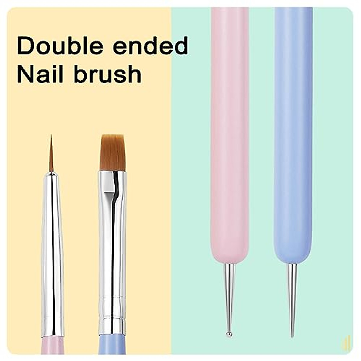 GEMBITYFUL Nail Art Brushes 6Pcs Painting Nail Brushes Nail Art Liner Brushes and Nail Art Dotting Pens for Salon