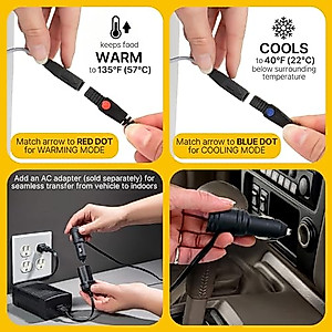 Koolatron Electric Portable Cooler Plug in 12V Car Cooler/Warmer 29 qt (27 L), No Ice Thermo Electric portable Fridge for camping, Travel Road Trips Trucking with 12 Volt DC Power,Gray/White.