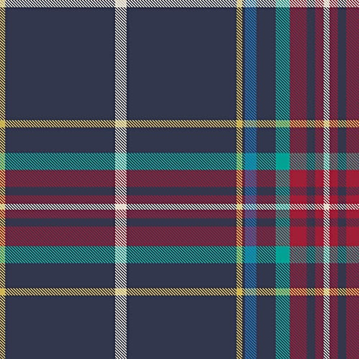 Vera Bradley Women's Cotton Medium Cosmetic Makeup Organizer Bag, Tartan Plaid - Recycled Cotton, One Size