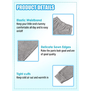 GLASH Kids Toddler Boys Girls Unisex Sweatpants,4pcs Casual Heated Micro Fleece Winter Pants, Triangle 2T