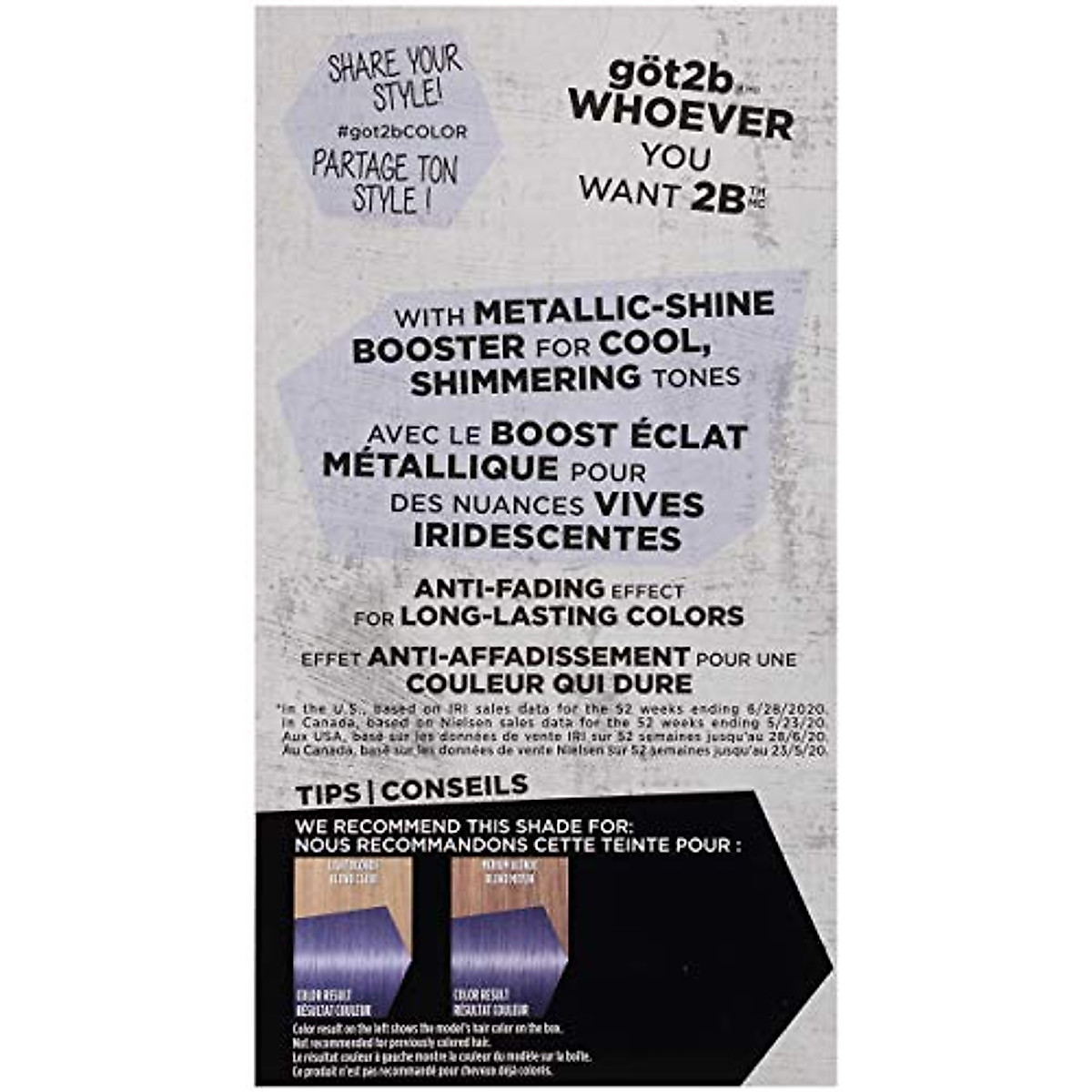 Got2b Metallics Permanent Hair Color, Blue Lavender