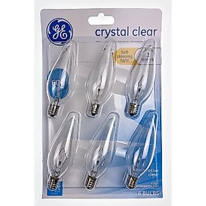 GE crystal clear 60 watt blunt tip 6-pack