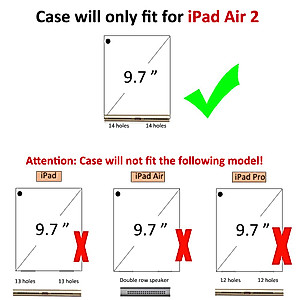 iPad Air II TPU Bumper Case, Ultra-Thin Flexible Silicone Gel Protective Case Cover for 9.7 inch iPad Air 2 - Crystal Clear