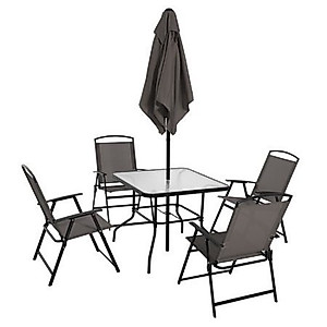 NEW Albany Lane 6-Piece Folding Dining Set, Multiple Colors (Grey)