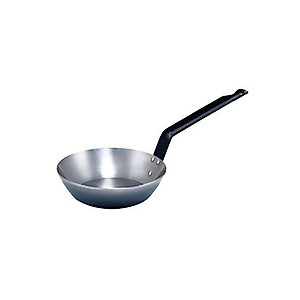 Winco , 8-5/8-Inch French Style Fry Pan, Carbon Steel Frying Pan with Extra Long Solid Metal Handle