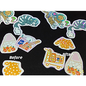 Bleidruck 25 Sheets Holographic Clear Vinyl Holographic Sticker Paper Self Adhesive Waterproof Holographic Overlay Film A4 (11.7 x 8.3 Inch) Holographic Overlay (Bubbles)