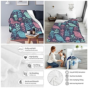 Bird-Blanket Super Soft Throw Blanket for Couch Bed Sofa Cozy Flannel Fuzzy Blanket Plush Throw Blankets for Women Men Gifts Travel Blanket for All Seasons, 50"x40"