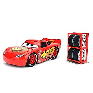 Jada Toys Disney Pixar Cars 3 Lightning McQueen Die-cast Car with Tire Rack (99751)