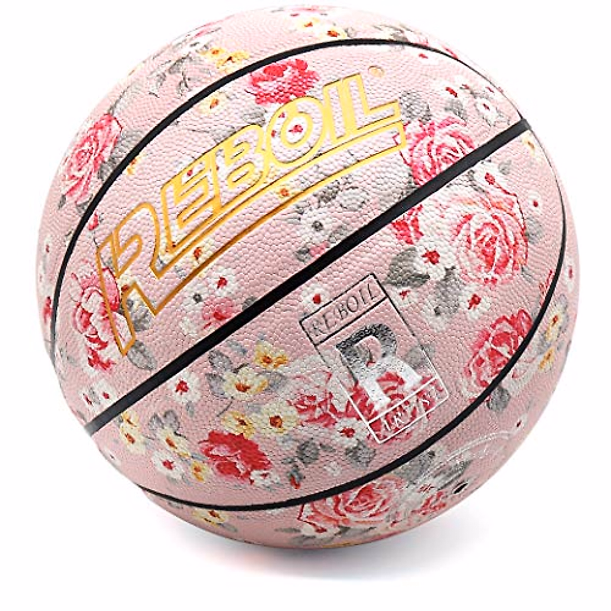 REBOILPHASE Go! Girls Leather Basketball (Size 3~7)- Kids Basketball, Small Basketball, Youth Basketballs, Basketball Gift - Size 7, Victoria Pink