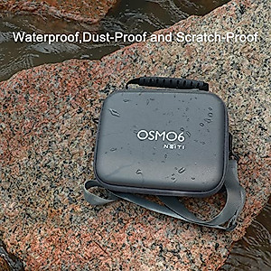 NOITI OSMO Mobile 6 Case for DJI OM 6 Smartphone Gimbal,Small Portable Carrying Case Waterproof Storage Bag Compatible with OSMO Mobile 6 Gimbal Stabilizer Accessories(Grey)
