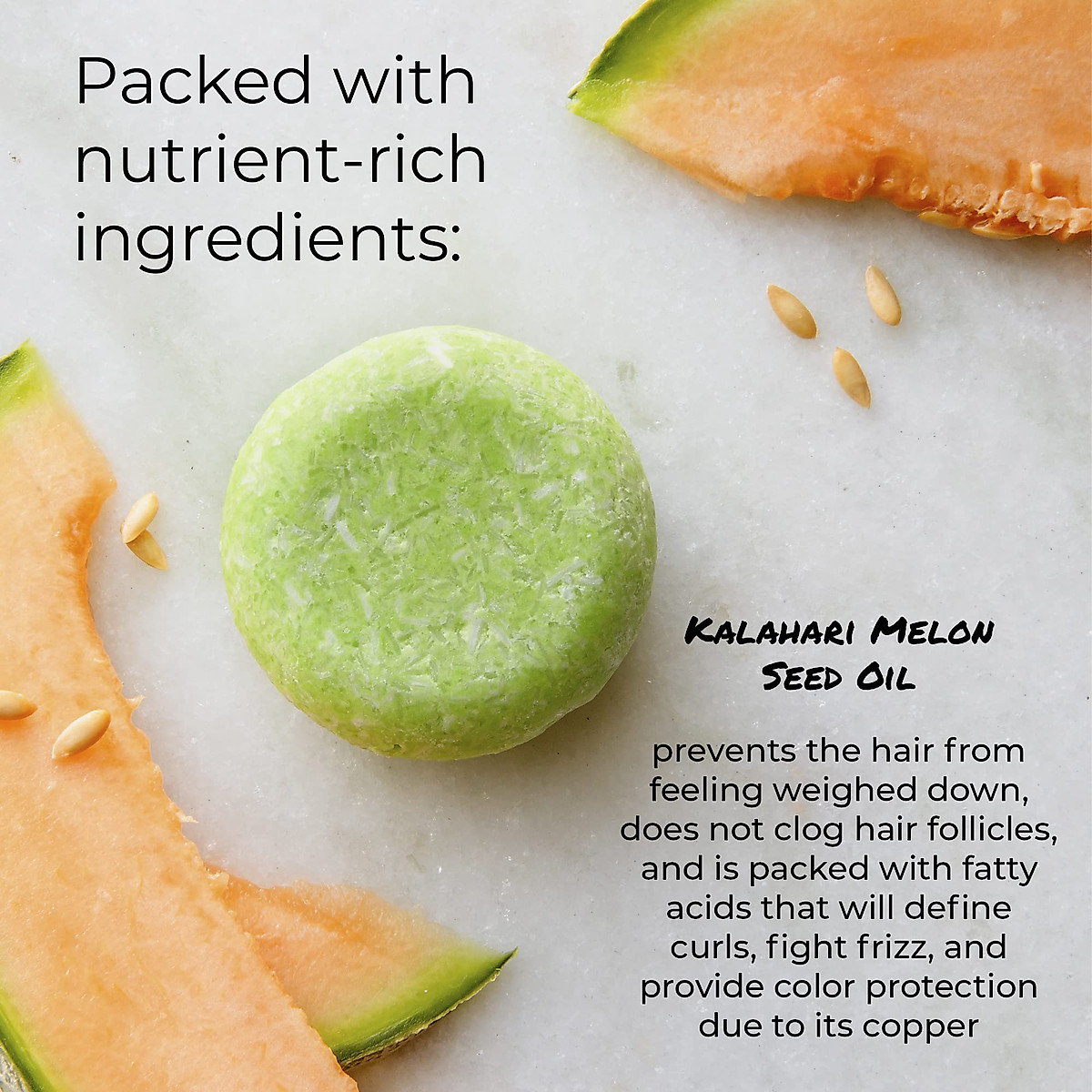 Suds & Co. Solid Shampoo Bar, Zero Waste Shampoo, Natural Shampoo Bar Soap, Sustainable, Eco-Friendly Hair Care - Maui Melon, 3.0 Ounce