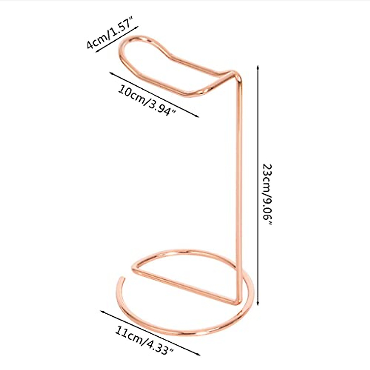 WANGFUFU Metal Gaming Headphone Stand Desktop Headset Hanger Base for All Headphones Size Desktop PC Game Earphone Accessories Headset Holder for Desk Metal Rose Gold