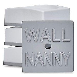 Wall Nanny Mini - Smallest Baby Gate Wall Protector (Made in USA) Protect Walls & Doorways from Pet Gates & Dog Gate Spindles - Child Pressure Mounted Baby Gate for Stairs Wall Cup (White) 4 Pack