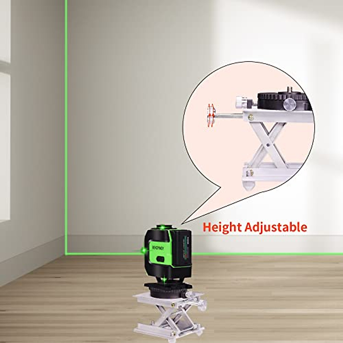 BEKOYWOY 360 Degree 2 in 1 Rotating Base Lifting Platform Laser Level ...