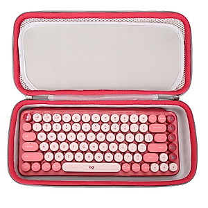 Aproca Red Hard Travel Storage Carrying Case, for Logitech POP Keys Mechanical Wireless Keyboard and POP Wireless Mouse/Keychron K2 Wireless Keyboard