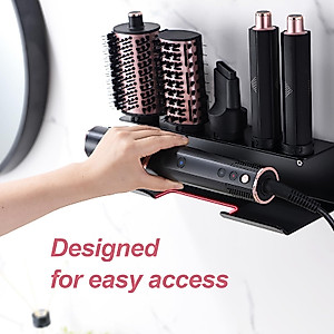 CATOOMUU for Shark Flexstyle Wall Mount Stand Holder, Shark Flex Style Hair Blow Dryer Storage Rack, Accessory Attachments Organizer, with Cord Hanger Hook