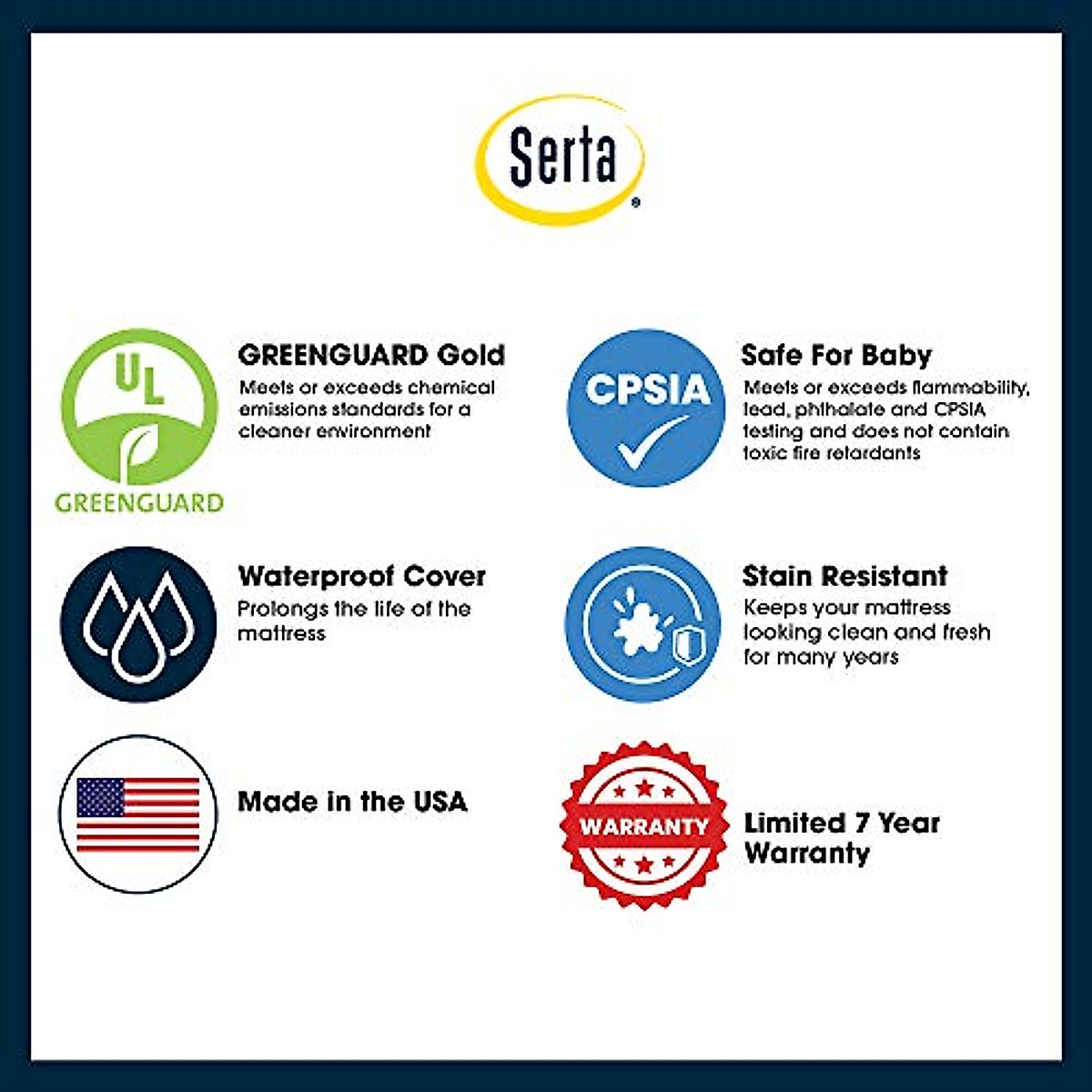 Delta Children Tribeca 4-in-1 Baby Convertible Crib + Serta Perfect Slumber Dual Sided Recycled Fiber Core Crib & Toddler Mattress - Waterproof - Hypoallergenic - GREENGUARD Gold Certified, Grey/White