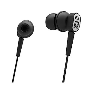 Koss QZ Buds in-Ear Active Noise Cancelling Earbuds, in-Line Microphone and Touch Remote Control, Monitor Mode, Carry Case Included, Wired with 3.5mm Plug, Black