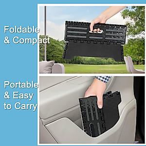 Yuehuam 5 Inch Folding Step Stool, Black, Plastic, Non-Slip, Portable, Versatile Use