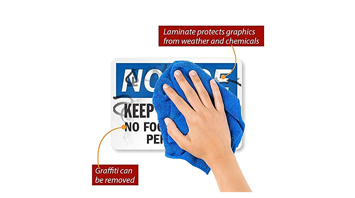SmartSign Notice Label - Keep Area Clean No Food or Drink 7x10