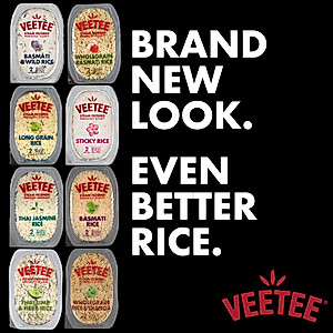 Veetee Basmati and Wild Rice - 2 Minute Rice Microwavable Meals - Instant Rice Meals Ready to Eat Gluten Free Precooked Rice - 10.6oz, Pack Of 6