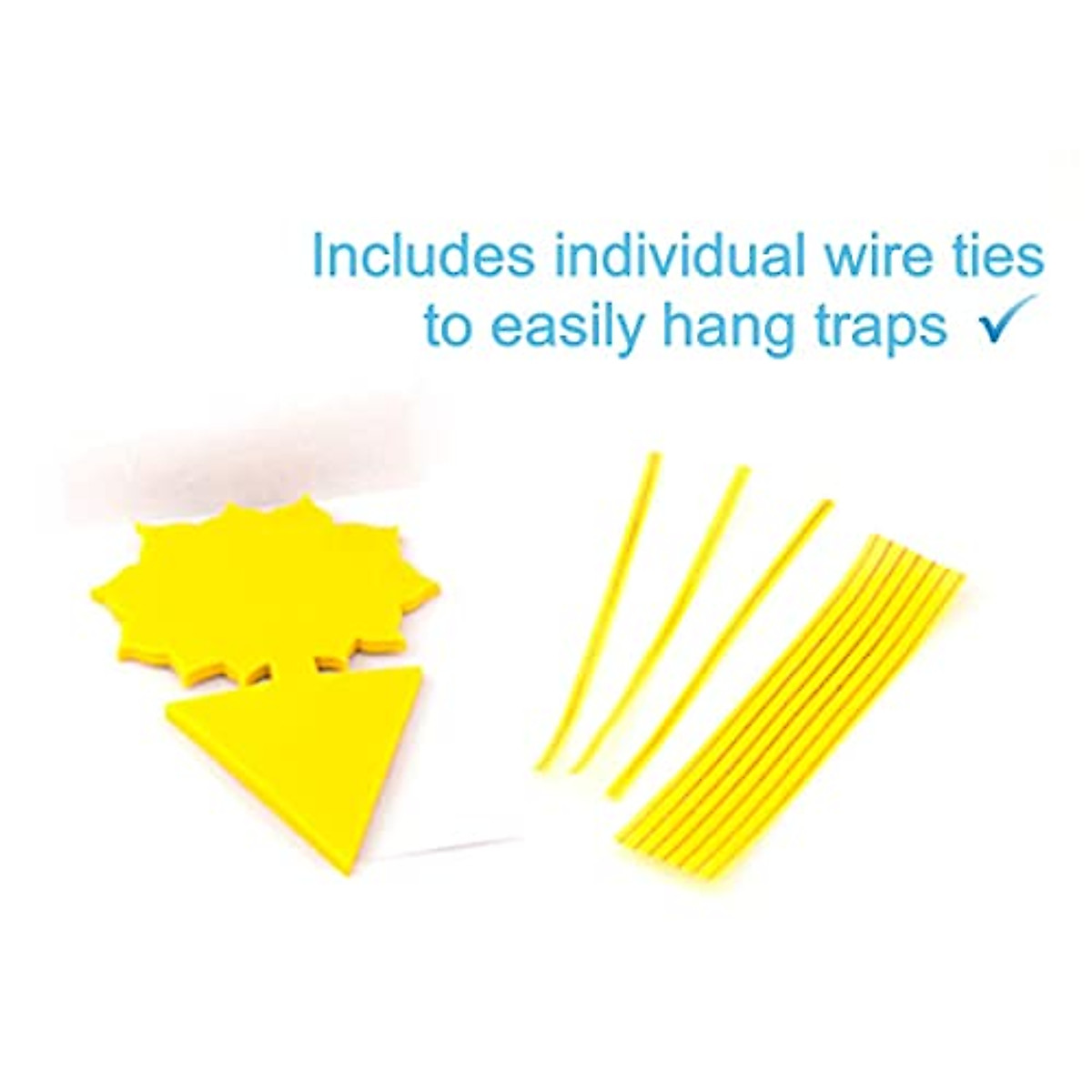 Yellow Dual Sticky Fly Traps (10 Pack) for Fruit Fly Gnat Whiteflies Fungus Gnats Small Insects Houseplant Eco Friendly 21C Save A Garden Flower Shape