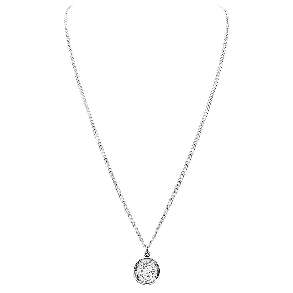 Rosemarie Collections St Francis Religious Medal Pendant Necklace