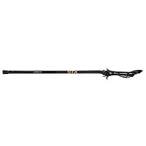 STX Lacrosse Axxis Complete Draw Stick with Crux Mesh Pro Pocket, Black