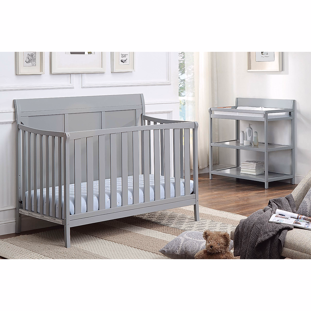 Suite Bebe Shailee 4-in-1 Convertible Crib Grey
